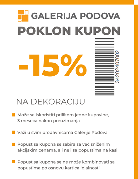 Kupon za novi stan - Galerija Podova
